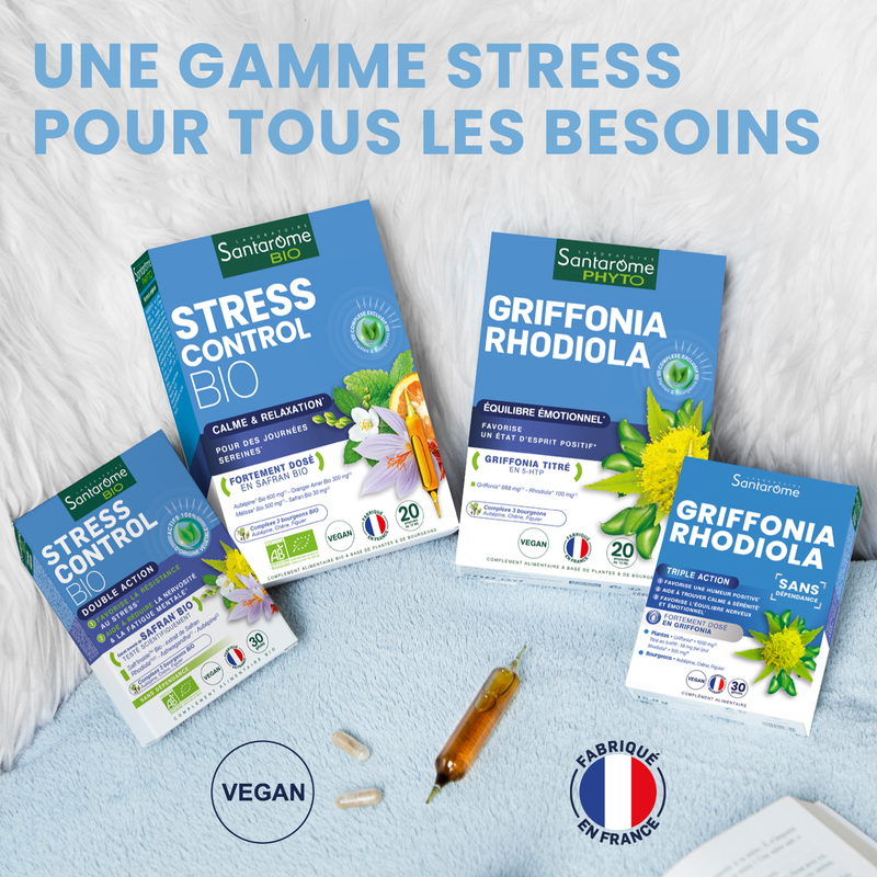 Griffonia Rhodiola - 30 gélules I 100% Bio | Santarome
