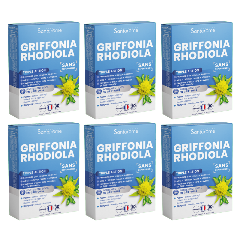 Griffonia Rhodiola - 30 gélules I 100% Bio | Santarome